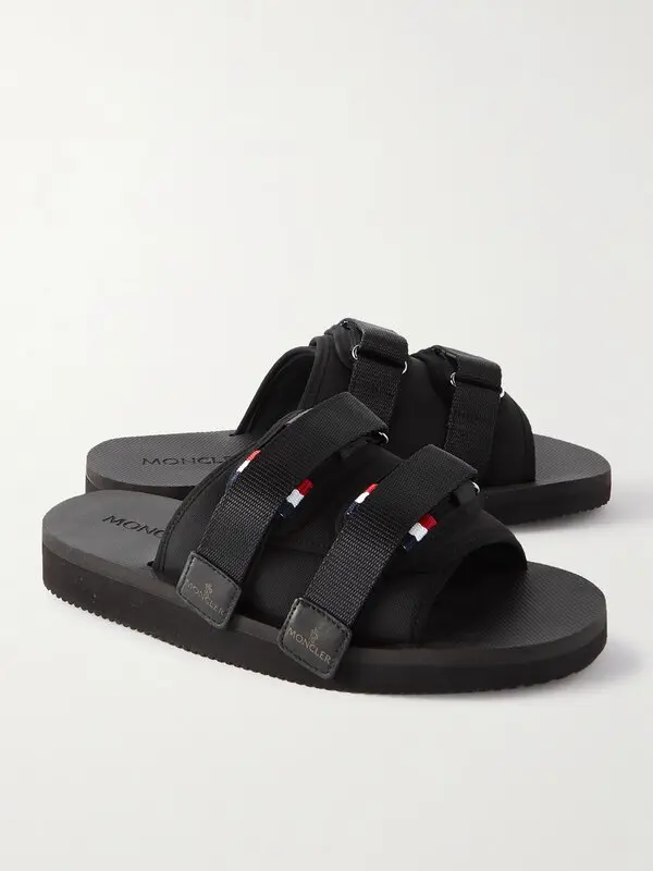Moncler Nylon And Rubber Slides