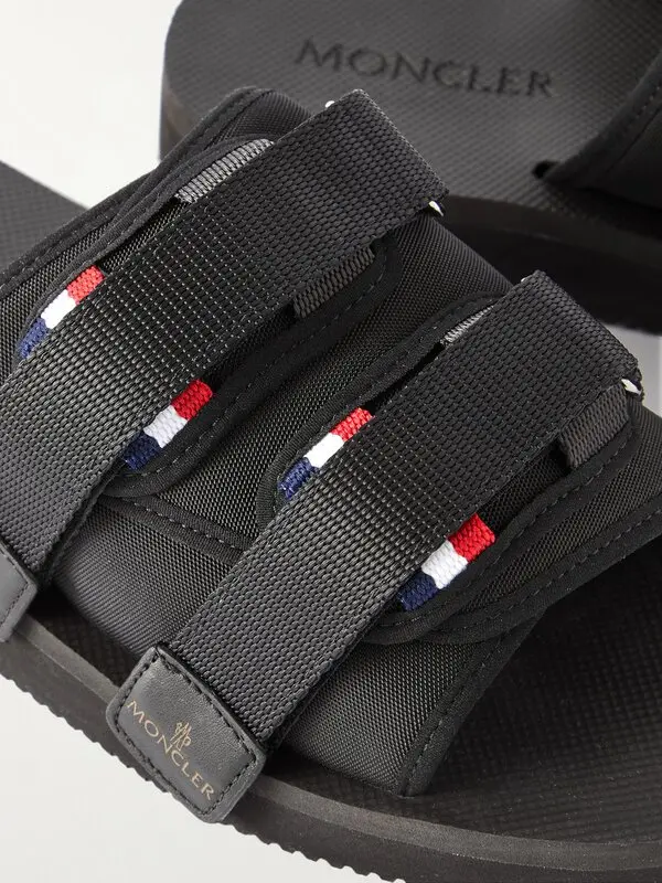 Moncler Nylon And Rubber Slides