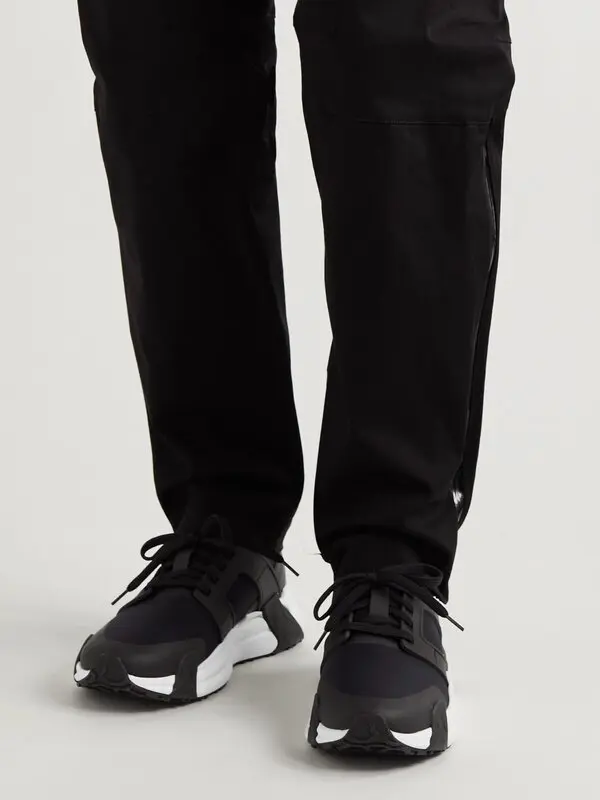 Moncler Lunarove Leather-trimmed Sneakers - Black