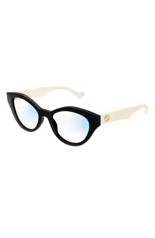 Gucci 51mm Cat Eye Blue & Beyond Glasses