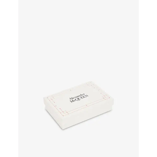 Alexander McQueen Graffiti Brand-print Leather Billfold Wallet
