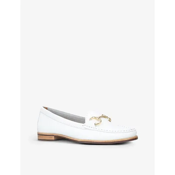 Carvela Horsebit-embellished Leather Loafers - White