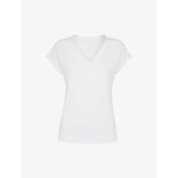 Whistles Willa Short-sleeve Cotton-jersey T-shirt - White