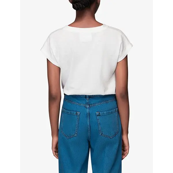 Whistles Willa Short-sleeve Cotton-jersey T-shirt - White