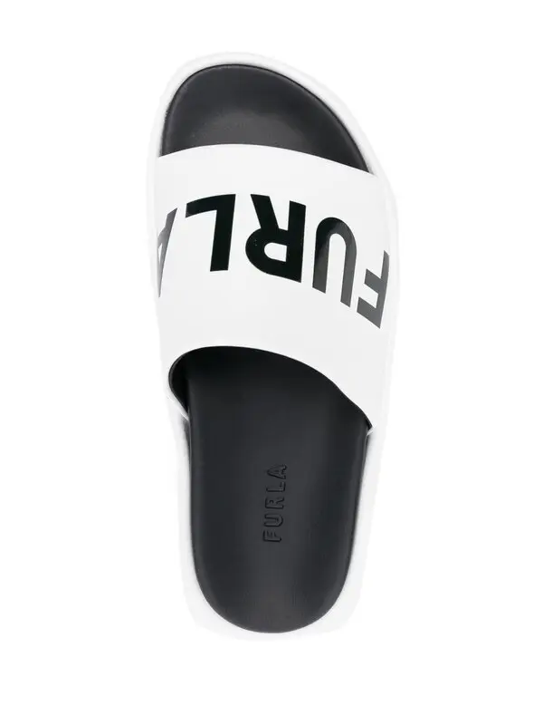 Furla Logo-print Leather Slides