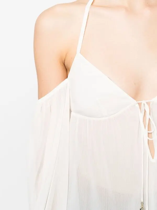 Patrizia Pepe Halterneck Cold-shoulder Blouse