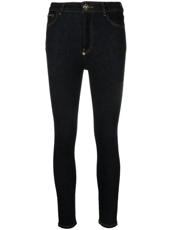 Philipp Plein Skull Embroidered Skinny Jeans - Blue
