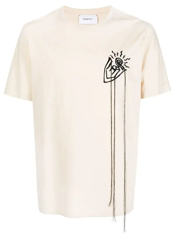 PORTS V Graphic-print Short-sleeved T-shirt - White