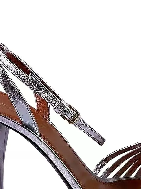 Saint Laurent 100mm Sandals - Silver