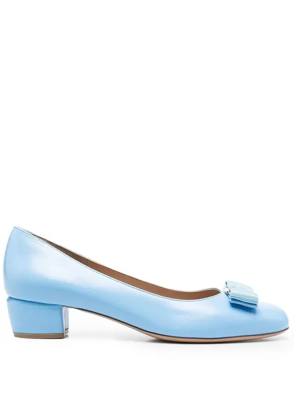 FERRAGAMO Kitten Heel Pumps - Blue