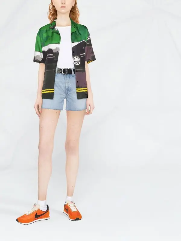 7 For All Mankind Raw-cut Hem Denim Shorts