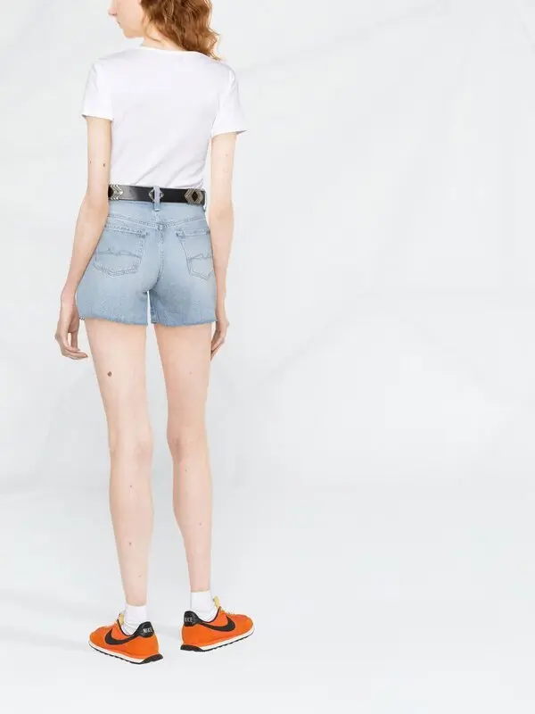 7 For All Mankind Raw-cut Hem Denim Shorts