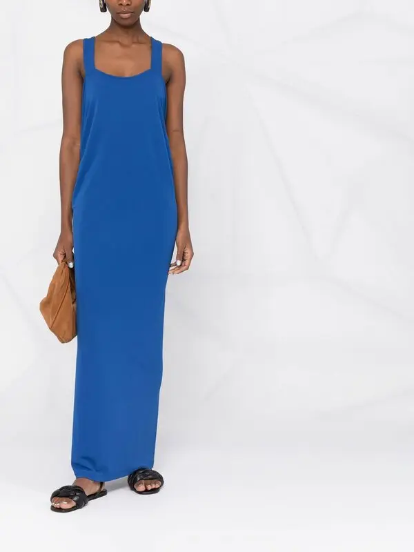 Alberta Ferretti V-back Draped Maxi Dress