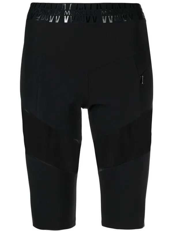 Moncler Logo-waist Biker Shorts - Black