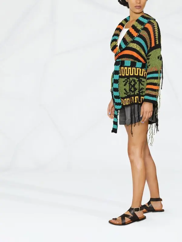Alanui Stripe-knit Cardigan