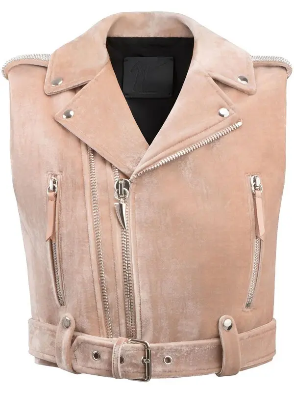 GIUSEPPE ZANOTTI Amelia Velvet Gilet - Pink