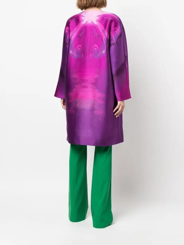 Alberta Ferretti Abstract Pattern Long-sleeved Coat