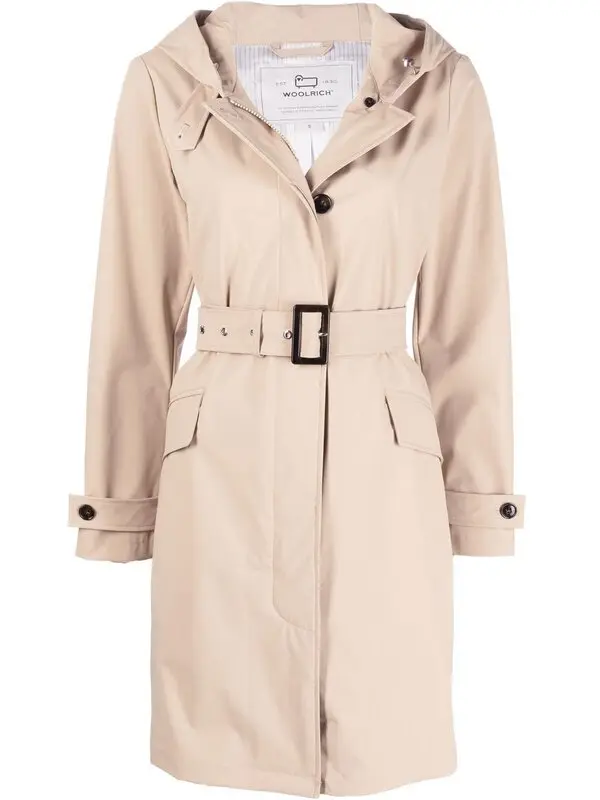 Woolrich Fayette Belted Trench Coat - Neutrals