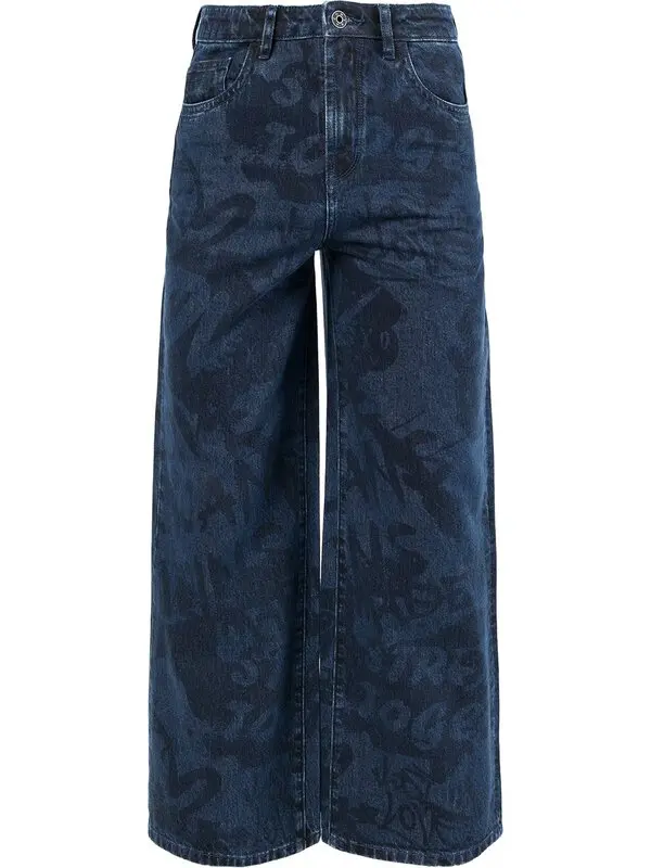 PORTS V All-over Graffiti Print Jeans
