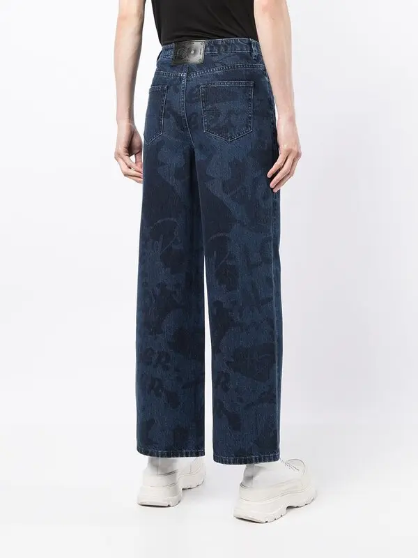 PORTS V All-over Graffiti Print Jeans