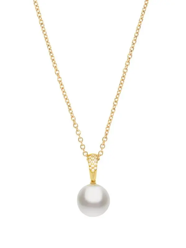 AUTORE 18kt Yellow Diamond And Pearl Pendant - Gold