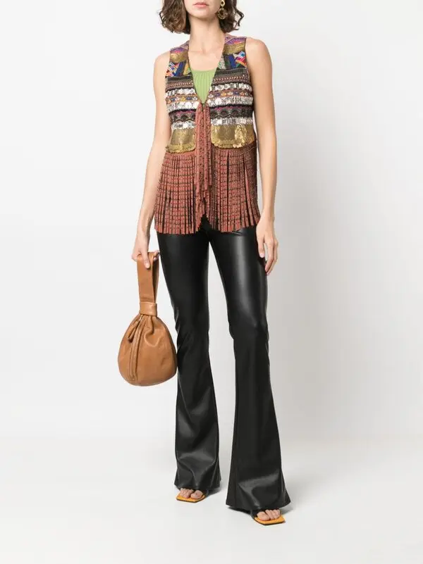 Etro Fringed Patterned Gilet