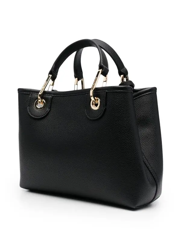 Emporio Armani Logo Tote Bag - Black - 10% Off | Editorialist