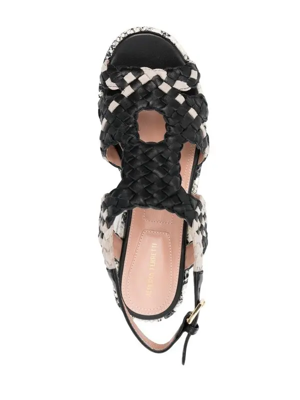 Alberta Ferretti Snakeskin Platform Sandals