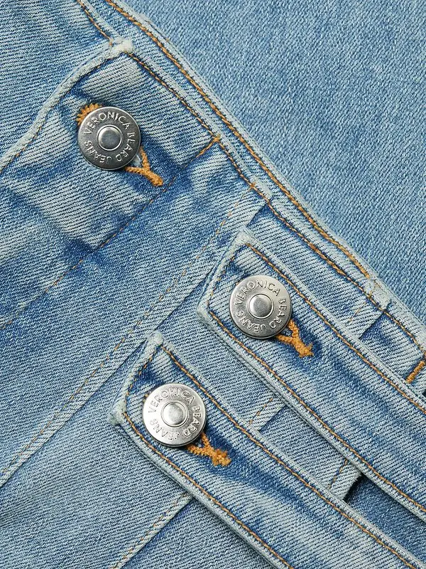 Veronica Beard Beverly Button Tab Flare Jeans Size