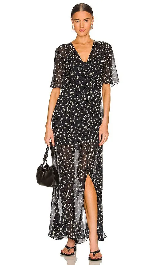 Rag & Bone Tamar Floral Dress In Navy