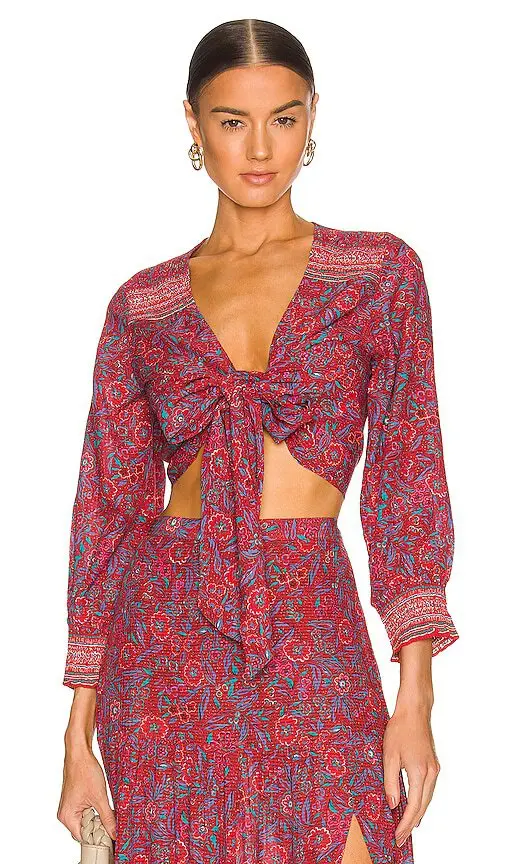 Veronica Beard Sarah Top In Red