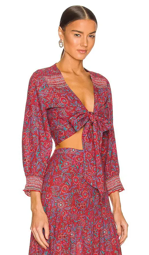 Veronica Beard Sarah Top In Red