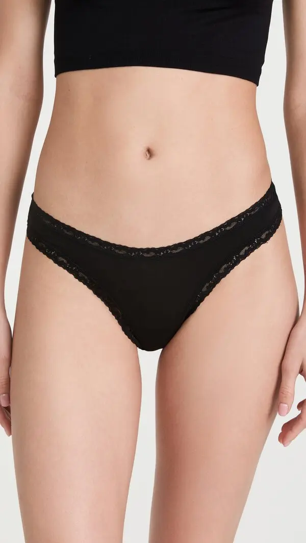 STRIPE & STARE Thong 4 Pack Box - Black