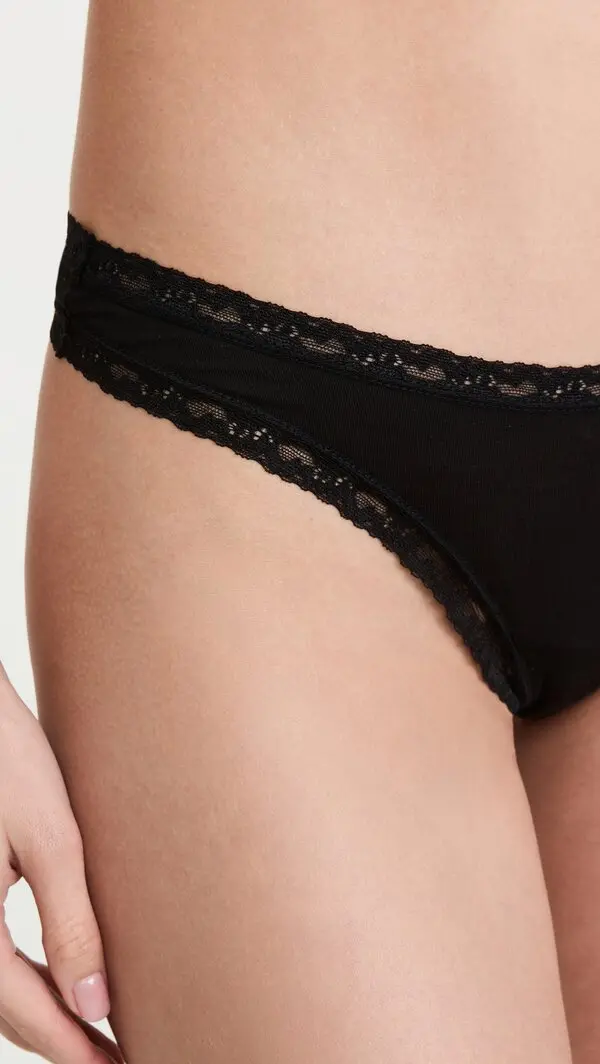STRIPE & STARE Thong 4 Pack Box - Black