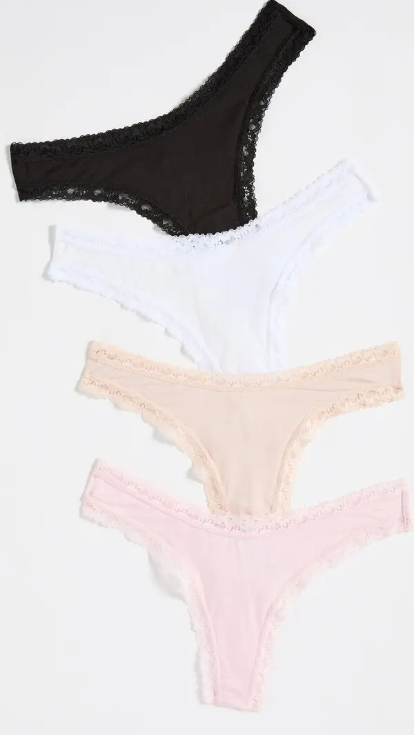 STRIPE & STARE Basics Thong 4 Pack Box - Multi
