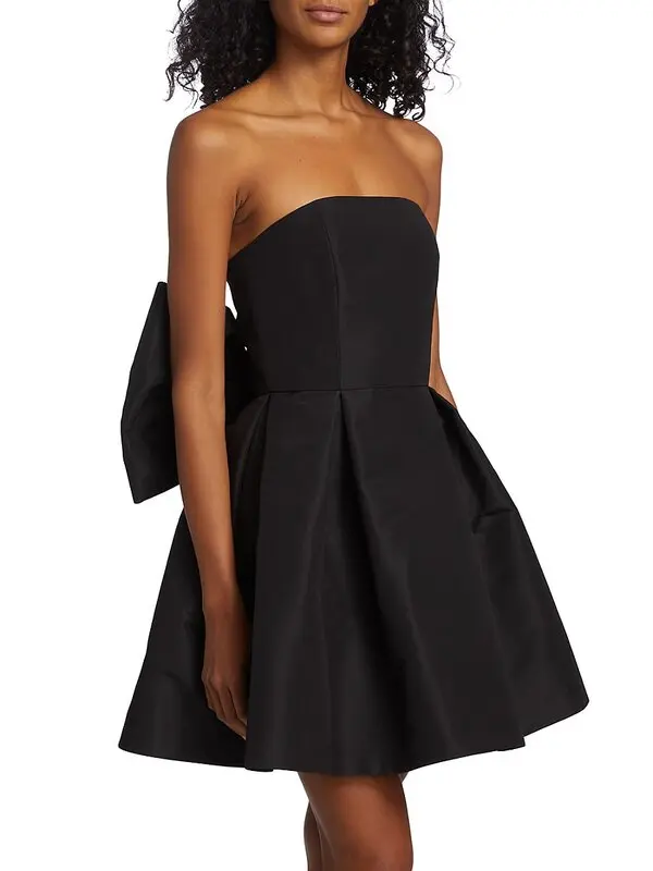 Alexia Maria Paige Silk Faille Bow Minidress