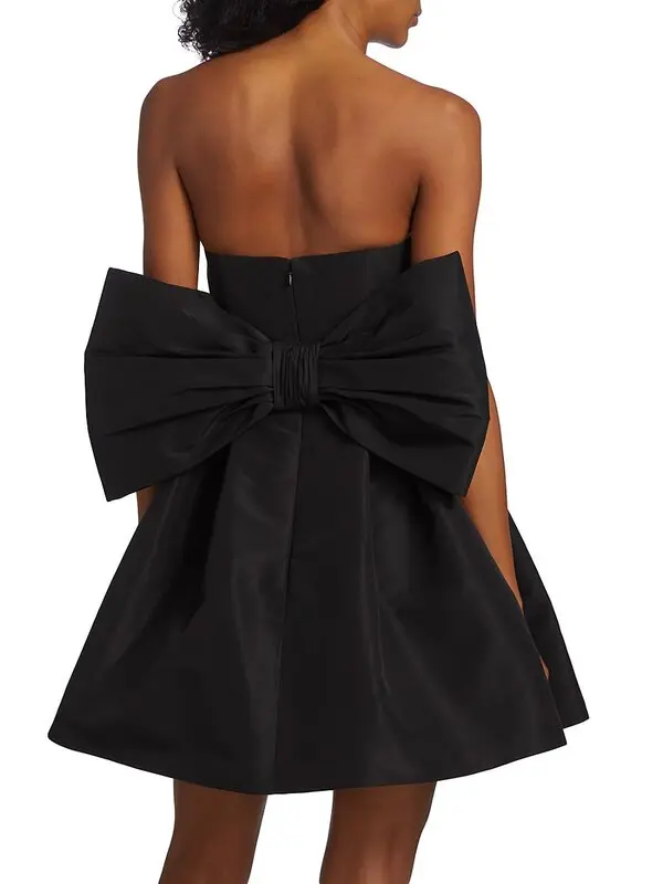 Alexia Maria Paige Silk Faille Bow Minidress