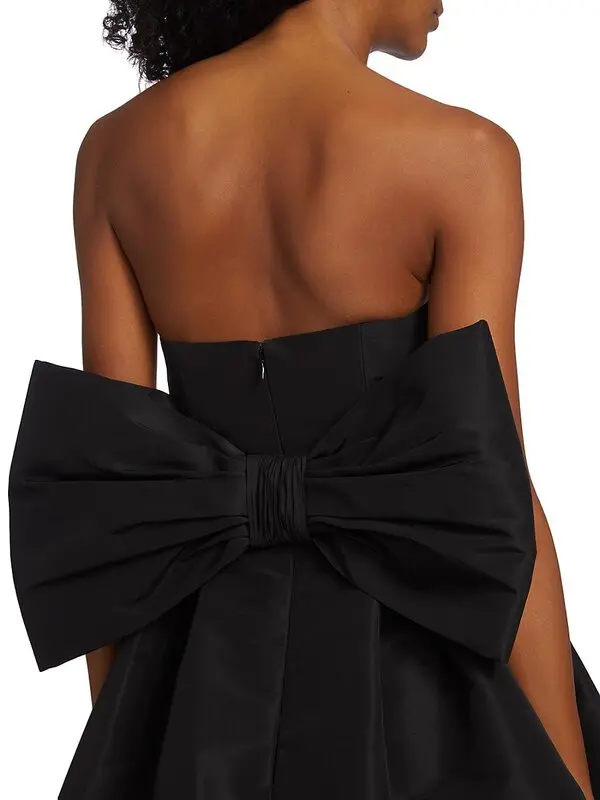 Alexia Maria Paige Silk Faille Bow Minidress