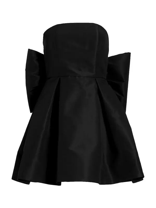 Alexia Maria Paige Silk Faille Bow Minidress