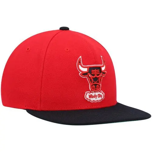 Mitchell & Ness Black Chicago Bulls Hardwood Classics Team Two-tone 2.0 Snapback Hat