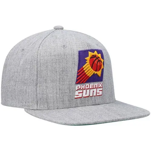 Mitchell & Ness Heathered Gray Phoenix Suns Hardwood Classics Team 2.0 Snapback Hat