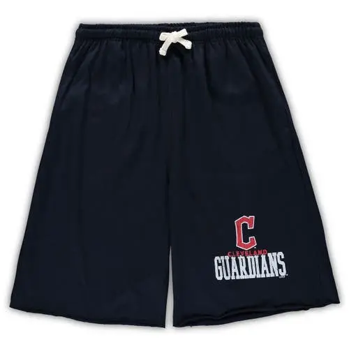 Profile Cleveland Guardians Big & Tall French Terry Shorts - Navy