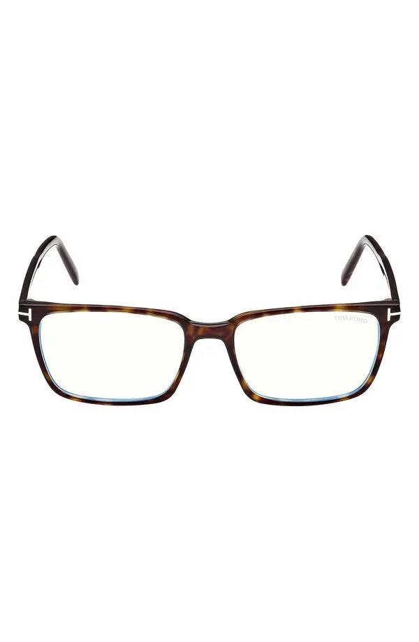 TOM FORD 55mm Rectangular Blue Light Blocking Eyeglasses
