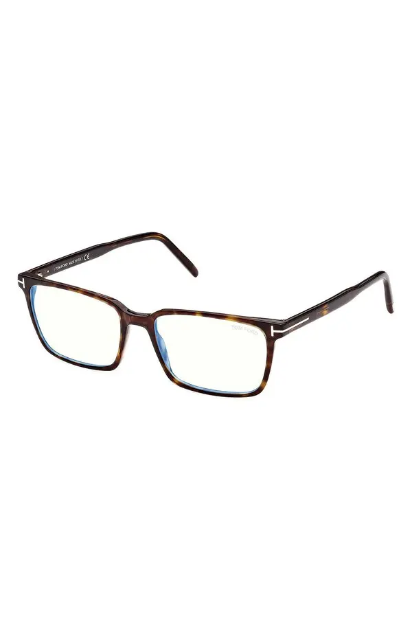 TOM FORD 55mm Rectangular Blue Light Blocking Eyeglasses