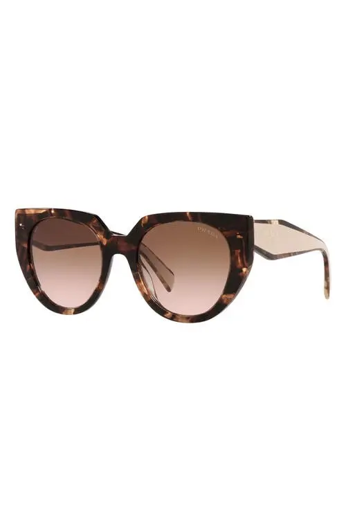 Prada 53mm Cat Eye Sunglasses - Caramel Tortoise/brown Gr