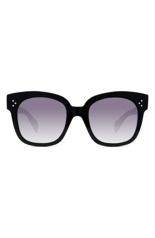 Celine 54mm Square Sunglasses - Black/smoke