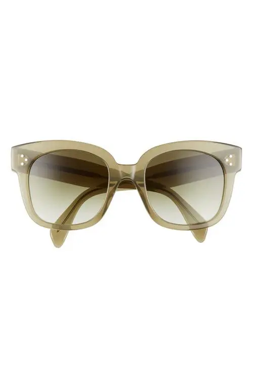 Celine 54mm Square Sunglasses - Dark Green/gradient Green