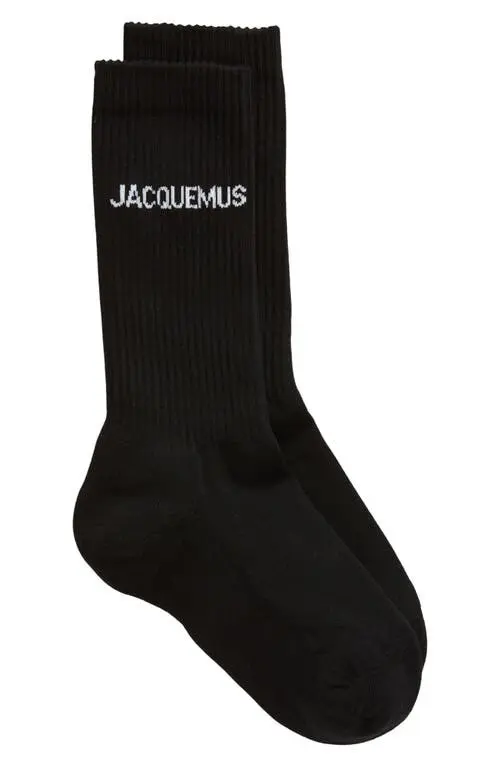 Jacquemus Les Chaussettes Logo Jacquard Crew Socks