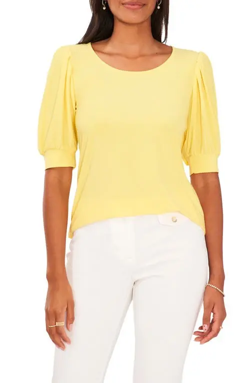 Chaus Balloon Sleeve Jersey Top - Midday Sun