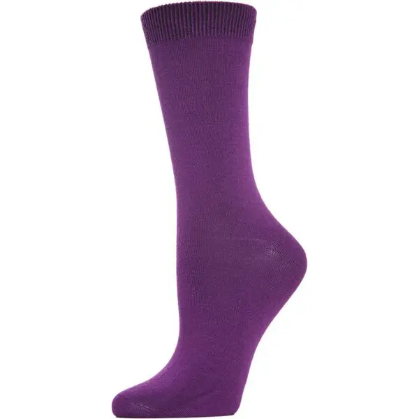 MEMOI Seamless Crew Socks - Fuschia